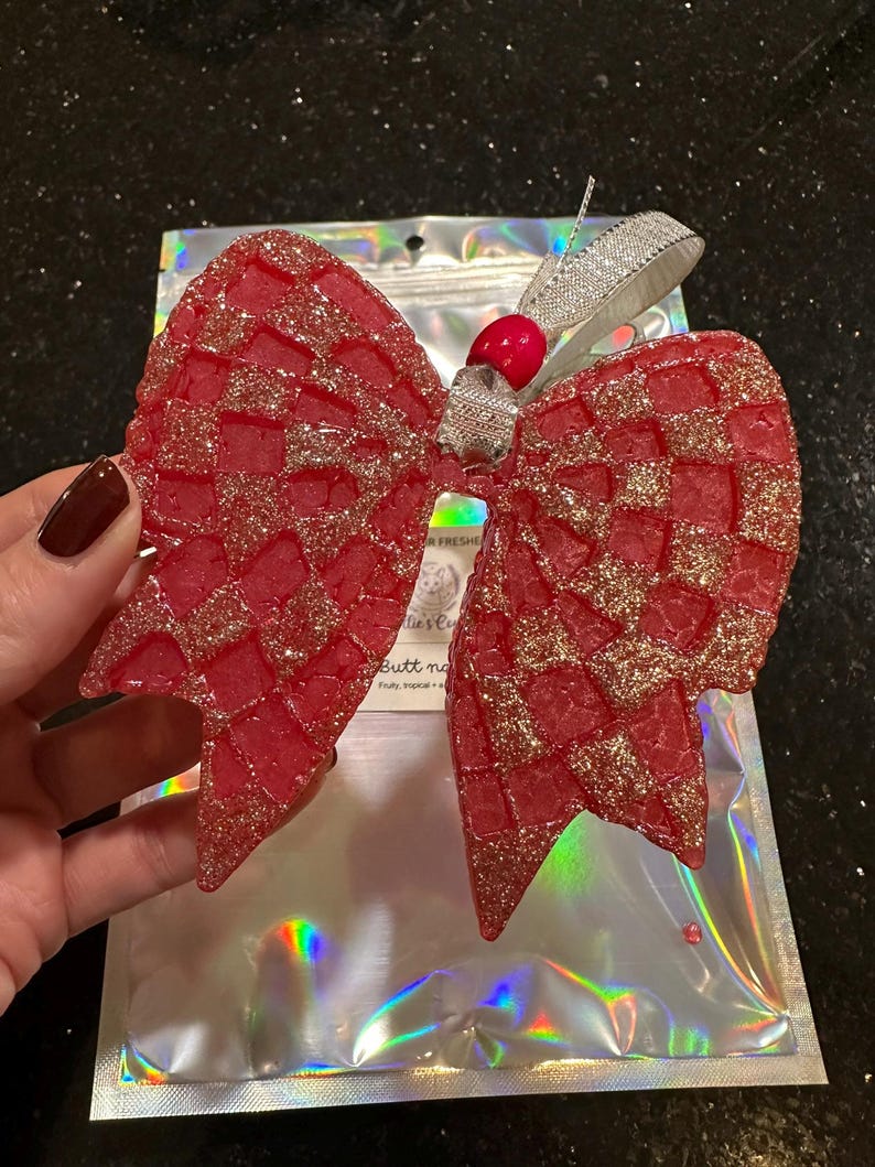 Pink Bow | Car Freshie | Disco Ball | Butt Naked Scent - Etsy