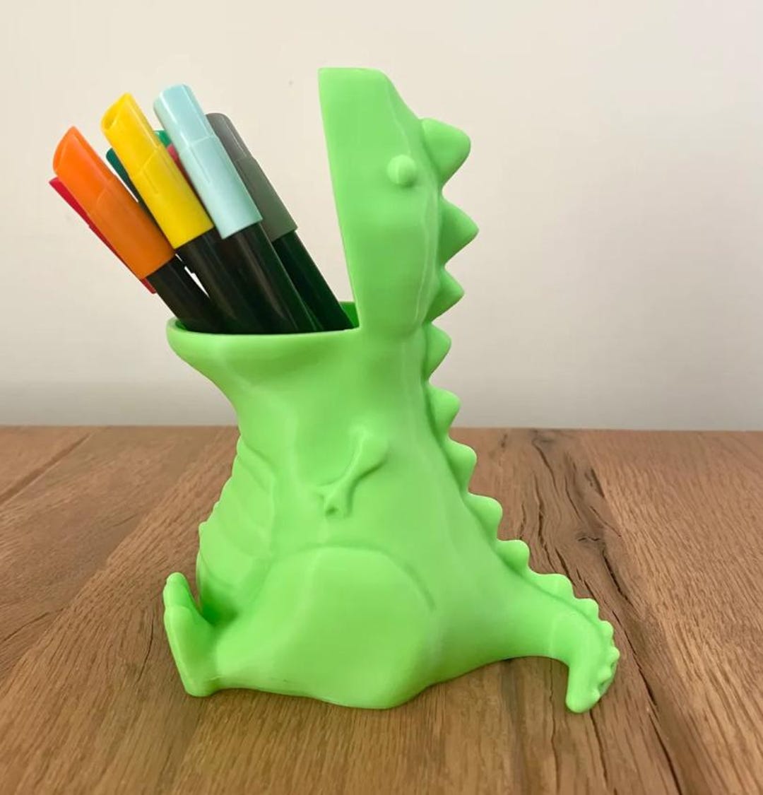 Chubby T-rex Pen Holder – 3D Printed Dinosaur Desk Organizer | Cute ...