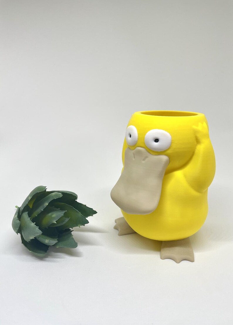 Psyduck Planter – 3D Printed Pokémon Desk Pot | Psyduck Succulent ...