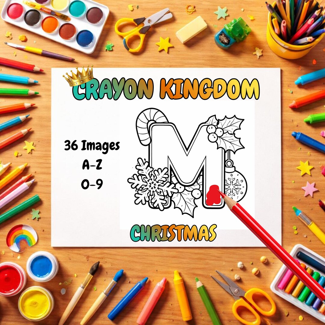 Christmas Alphabet Coloring Pages for Kids, Festive Holiday Letter ...
