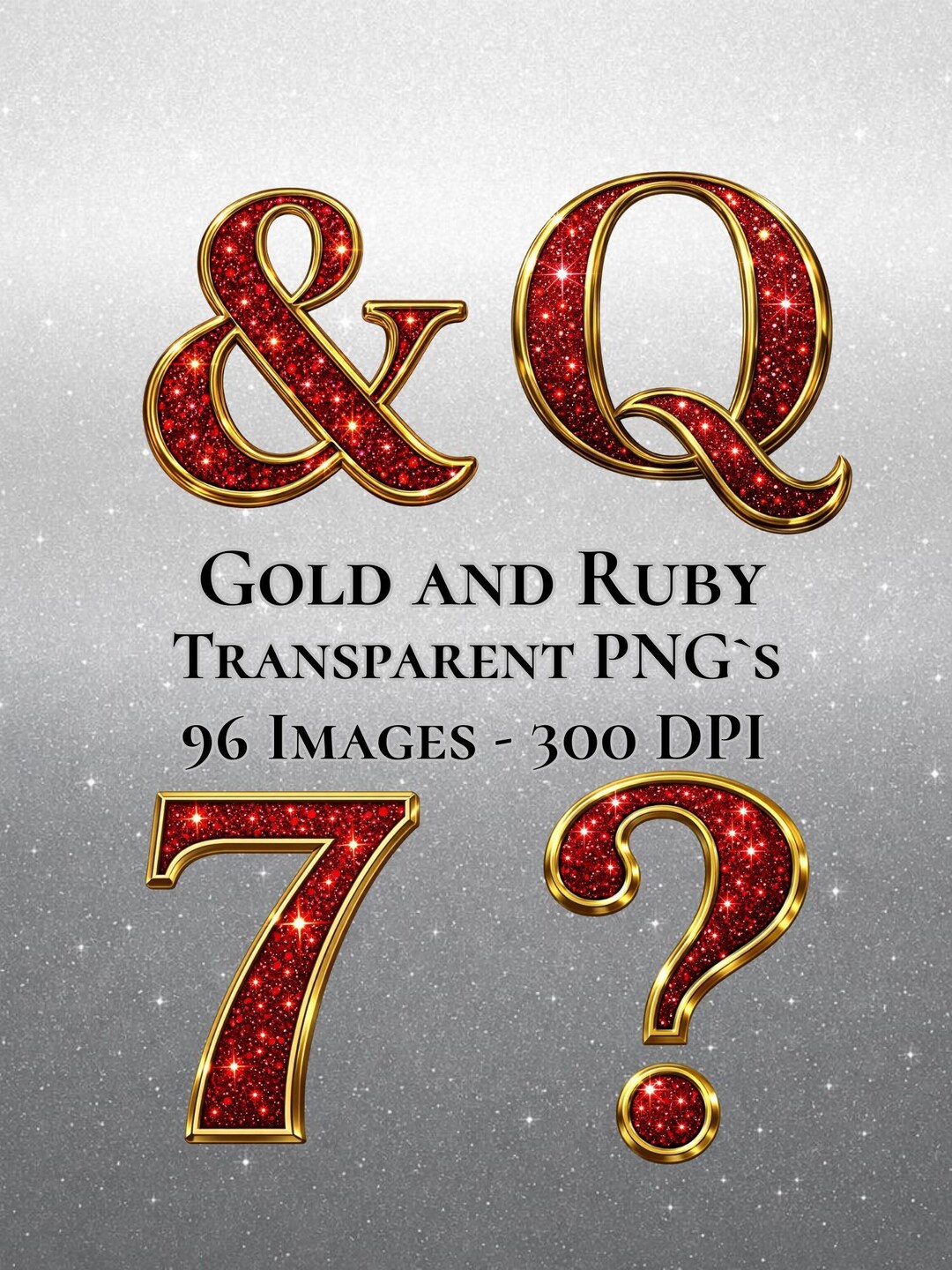 Gold Ruby Alphabet Letters PNG, Luxury Gold Letter Clipart for Weddings ...