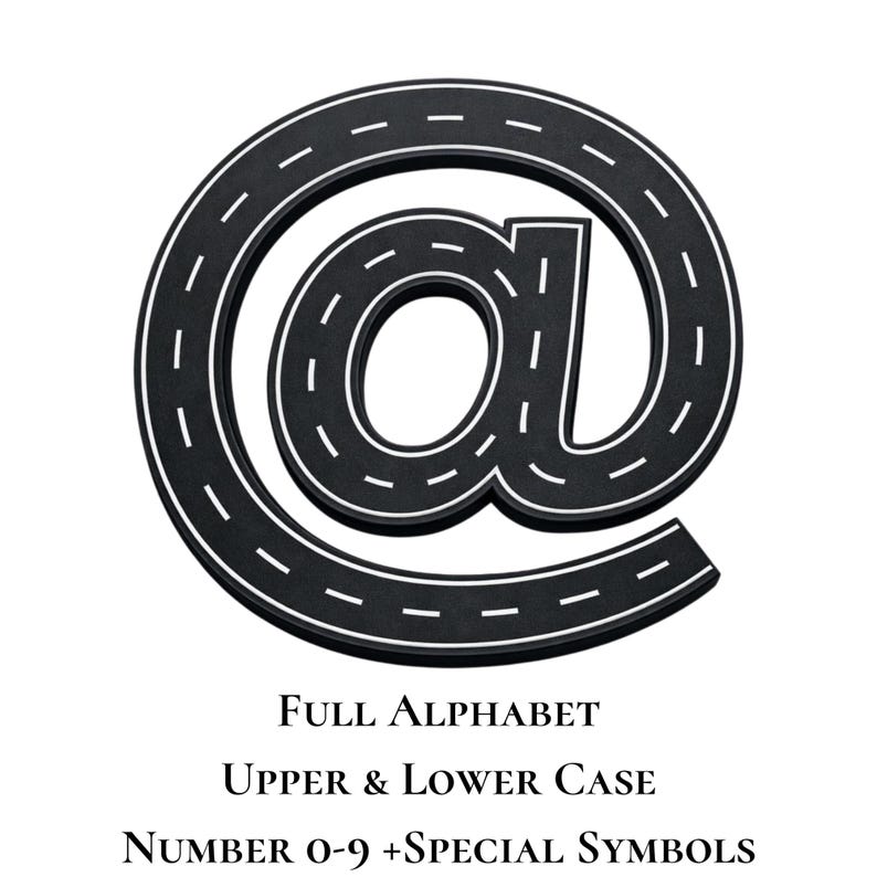Road Font Alphabet PNG, 3D Ribbon Highway Letters & Numbers Clipart ...