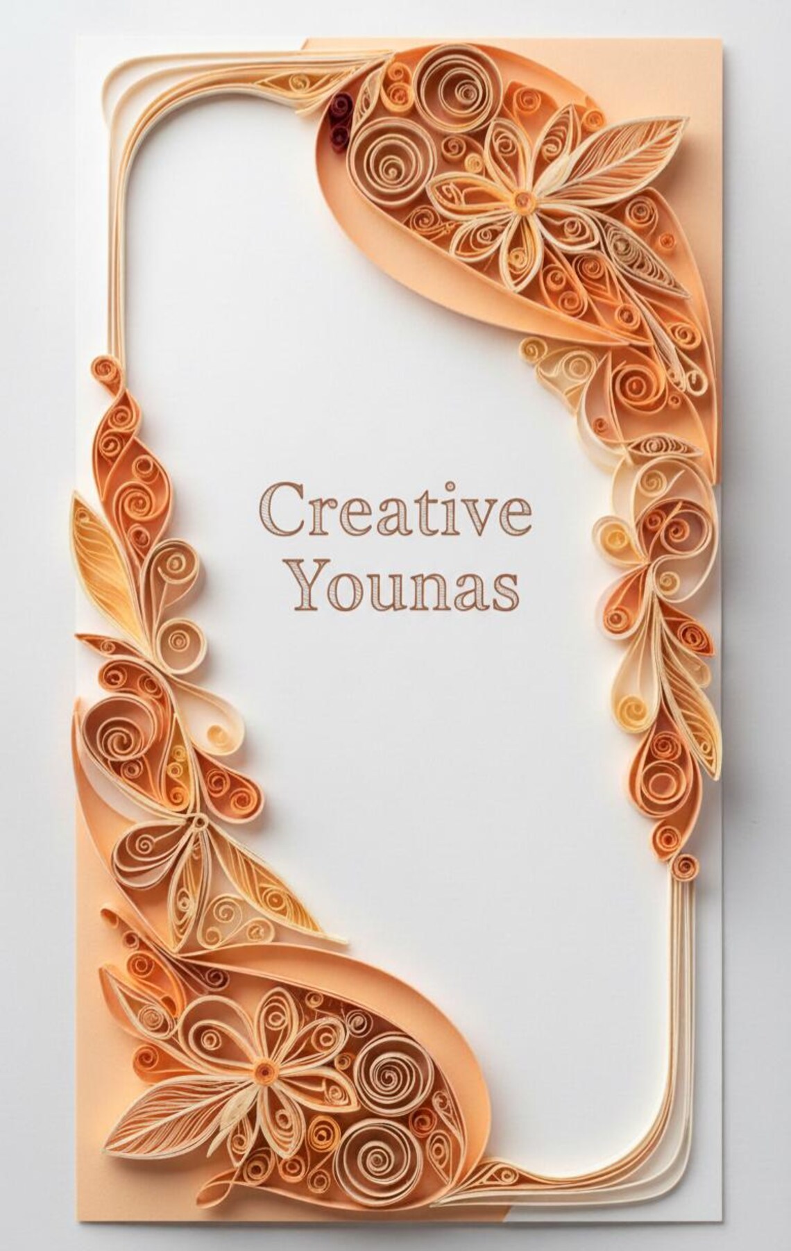 Floral Paper Quilling Art Frame Clipart: Botanical Wedding Invitation ...