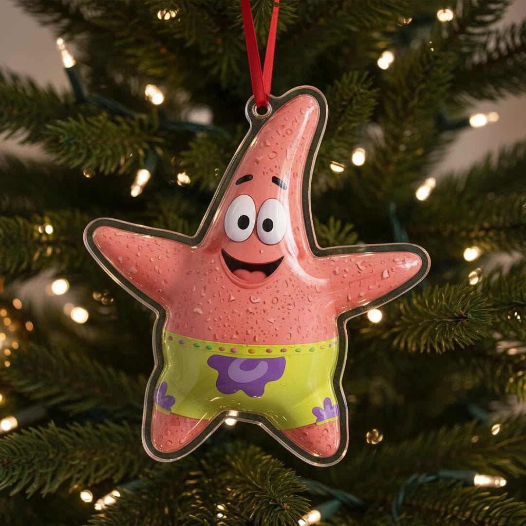 Patrick Star Acrylic Ornament, Spongebob Squarepants Holiday Decor - Etsy