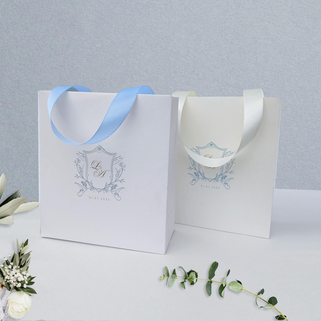 Custom Kraft Paper Bag White & Natural Cream Paper Tone With Satin ...