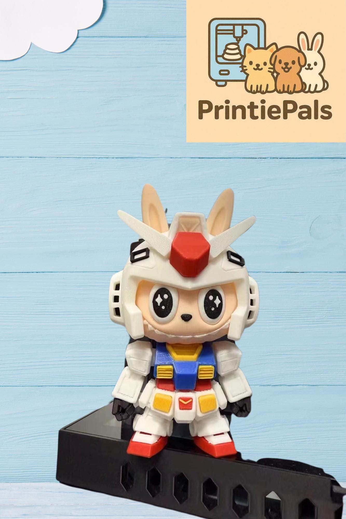 3D Print STI File Gundam Labubu Figure | Anime Collectible | Resin ...