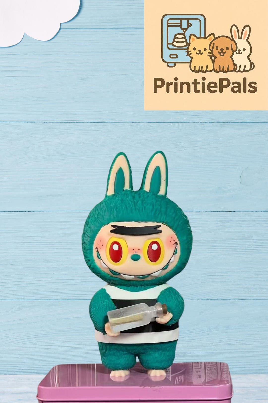 3D Print STI Plankton Labubu Figure Dissembled |anime Collectible ...