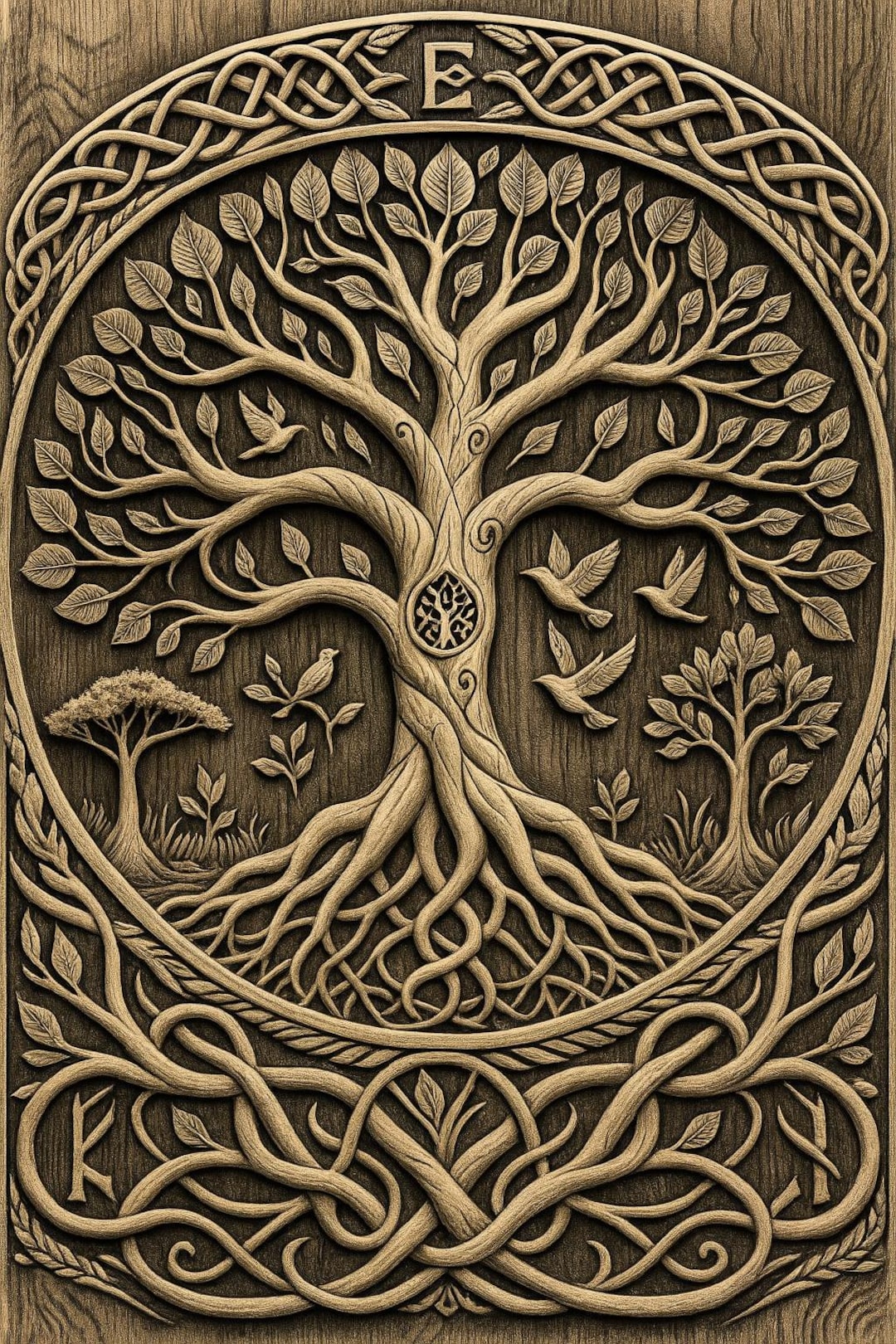 3D Tree of Life Model: CNC Laser Carving (STL & PNG File) - Etsy