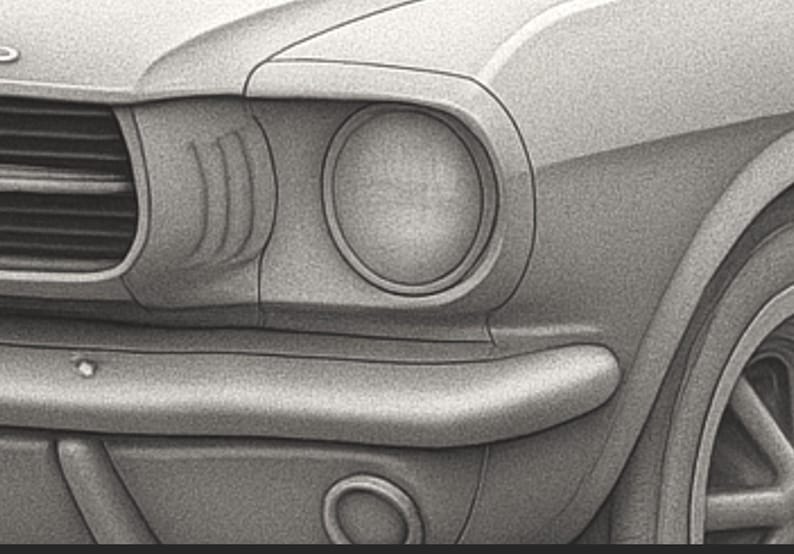 Classic 1960s Ford Mustang Convertible | 3D Bas-relief STL for CNC ...