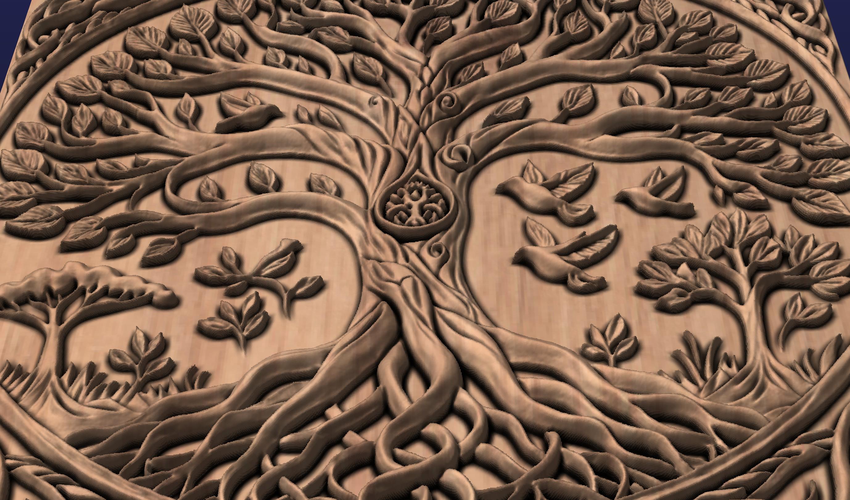 3D Tree of Life Model: CNC Laser Carving (STL & PNG File) - Etsy