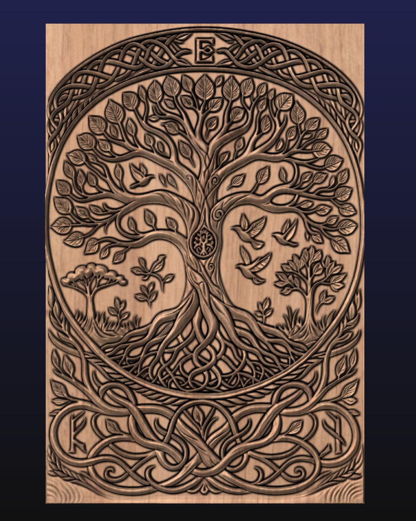 3D Tree of Life Model: CNC Laser Carving (STL & PNG File) - Etsy