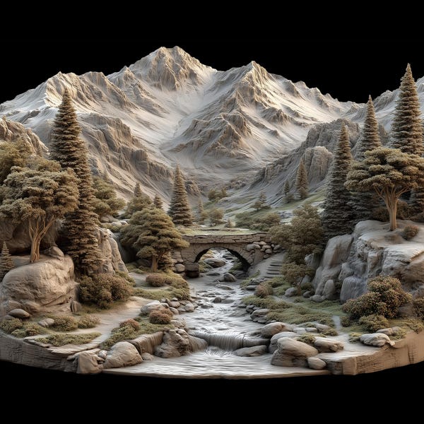 Model Landscape River - Etsy