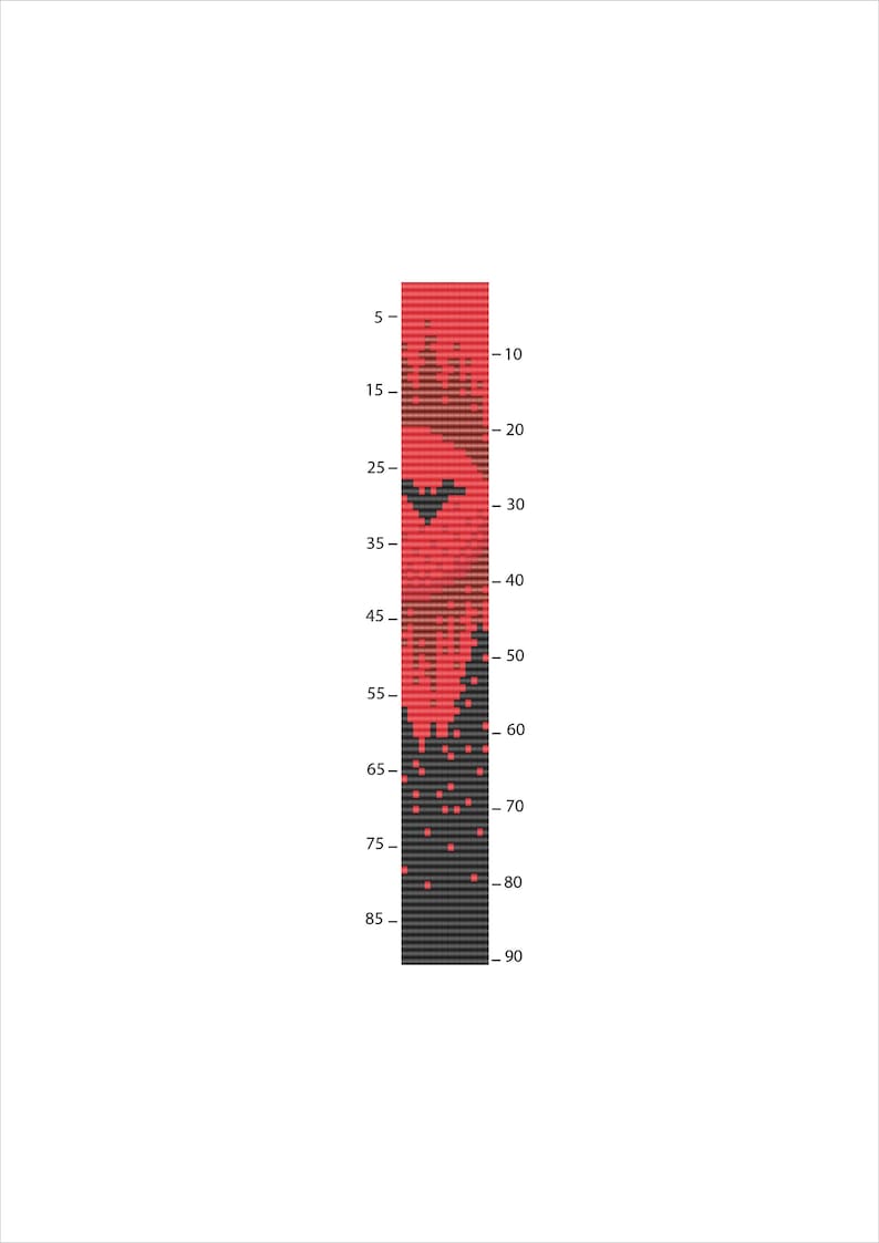 Bat Silhouette Bead Loom Pattern - Miyuki Delica Bracelet PDF, Instant ...