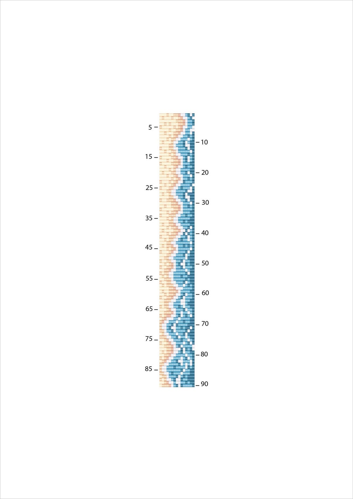 Wave Bead Loom Bracelet Pattern PDF – Miyuki Delica Beading Pattern ...