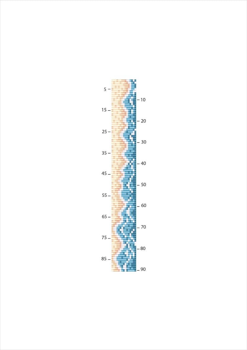 Wave Bead Loom Bracelet Pattern PDF – Miyuki Delica Beading Pattern ...