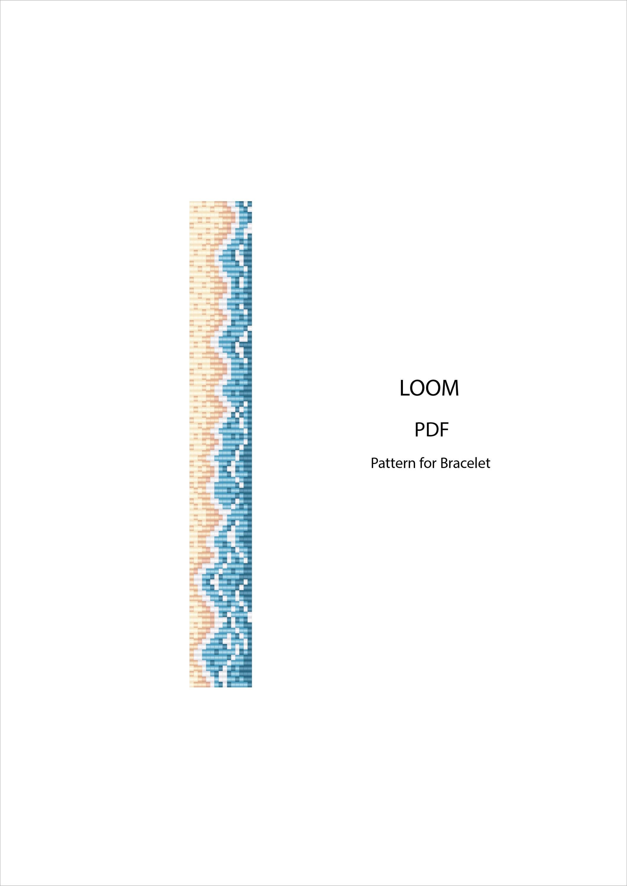 Wave Bead Loom Bracelet Pattern PDF – Miyuki Delica Beading Pattern ...