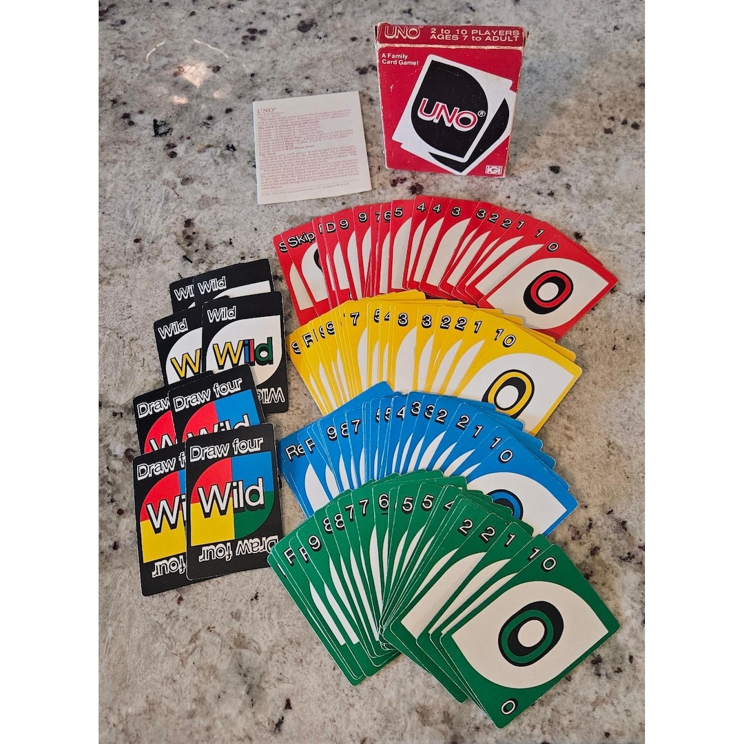 UNO Card Game Complete Vintage 1979 With Box and Instruction - Etsy