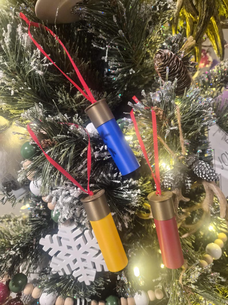 3D Printed Shotgun Shells Christmas Ornaments - Etsy