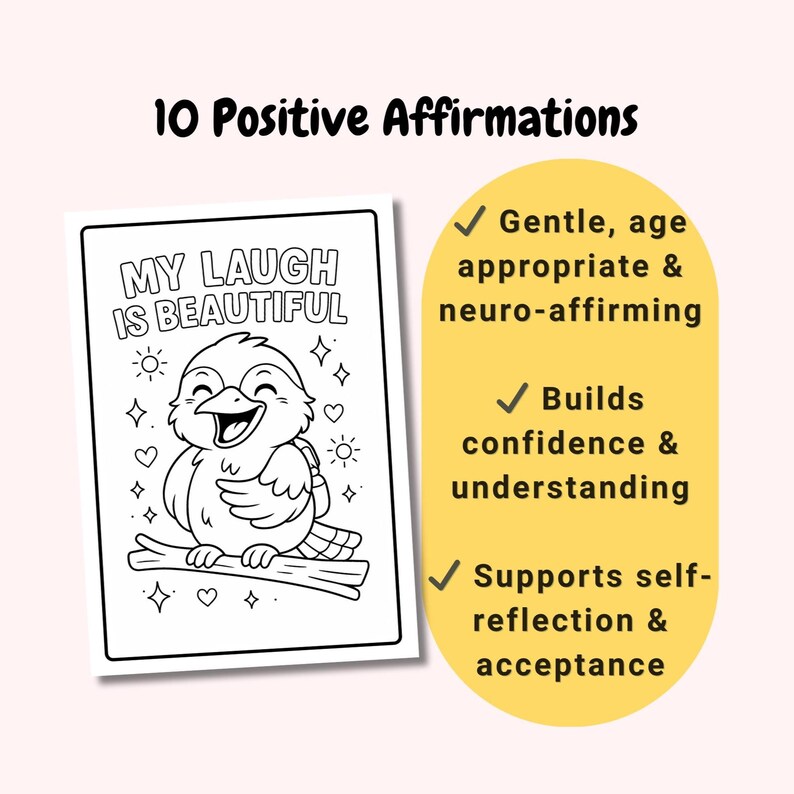 Neuro-affirming Affirmation Colouring Book for Kids | Printable ...