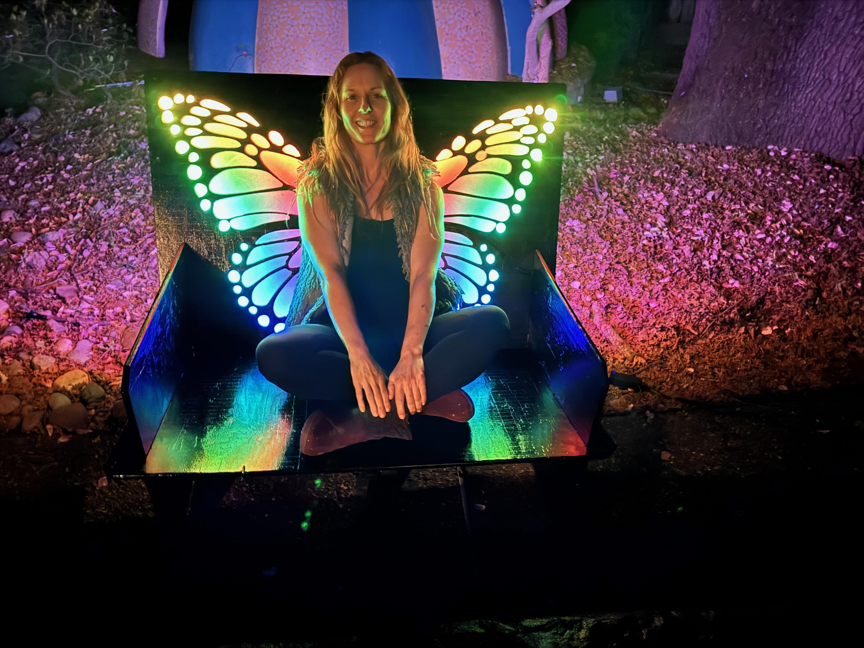 Butterfly LED Bench — Festival Furniture / Interactive Art - OOAK - Etsy