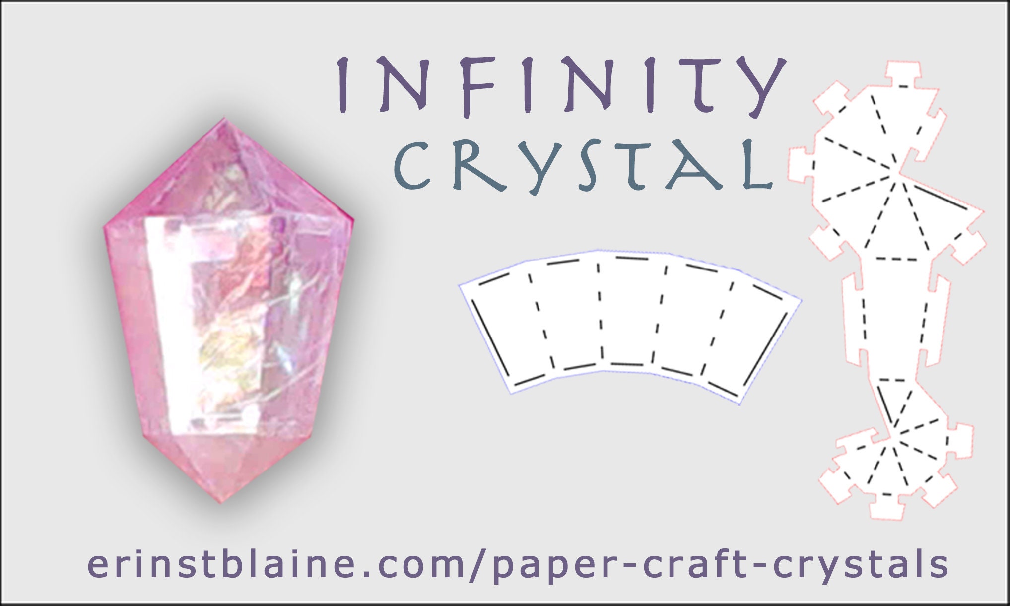 Infinity Crystal Gem - Iridescent Opal Papercraft DIY Suncatcher Jewel ...