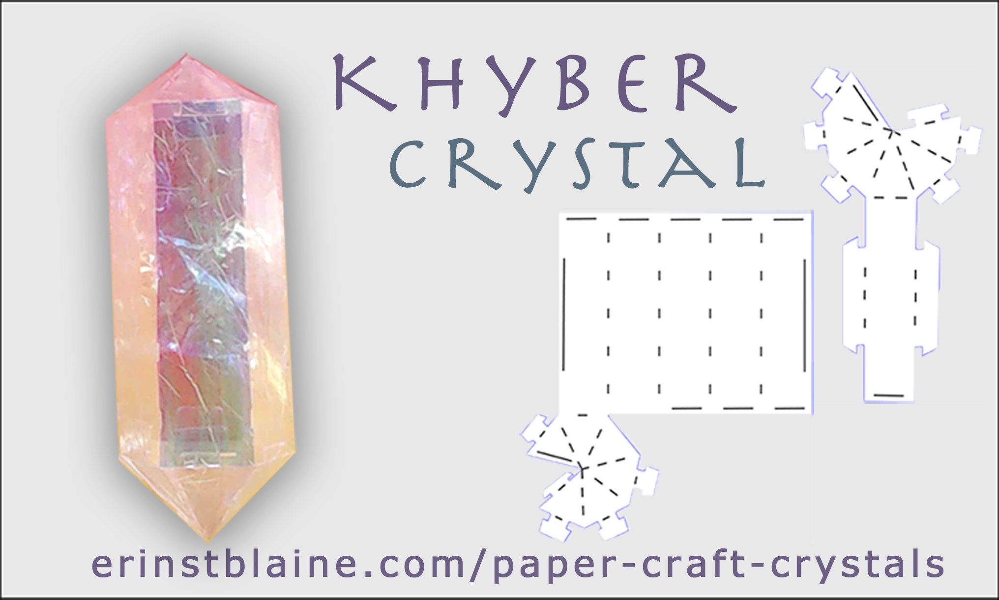 Khyber Crystal Gem - Iridescent Opal Papercraft DIY Suncatcher Jewel ...