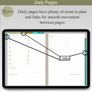 Undated Digital Planner for Goodnotes & Ipad, Month-week-day, Ocean ...