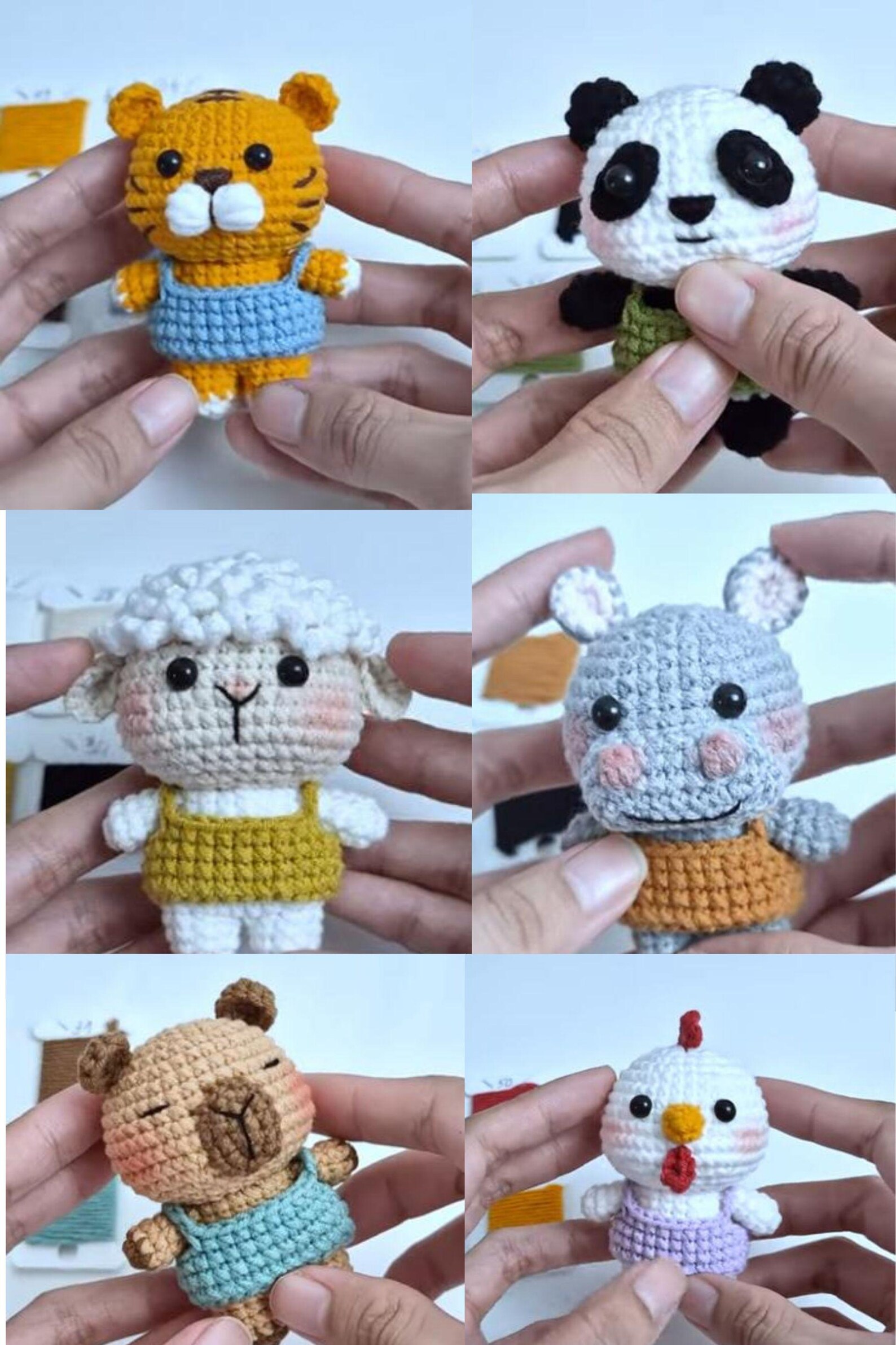 18in1 Tiny Beasties Collection Crochet Patterns | Hedgehog Pattern ...