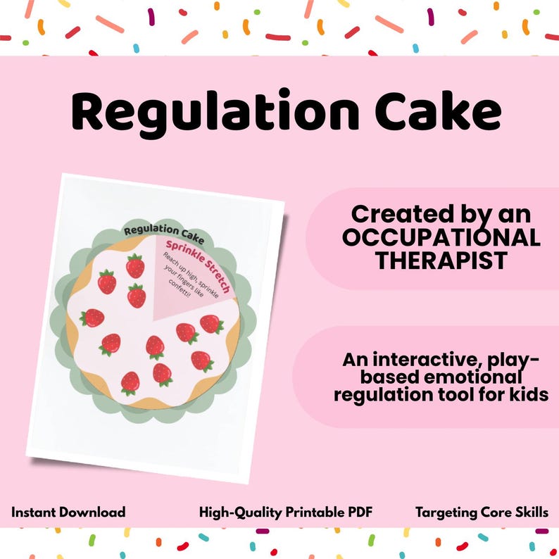 Emotional Regulation Cake | Fun Printable Calm Down Visual | Ot ...