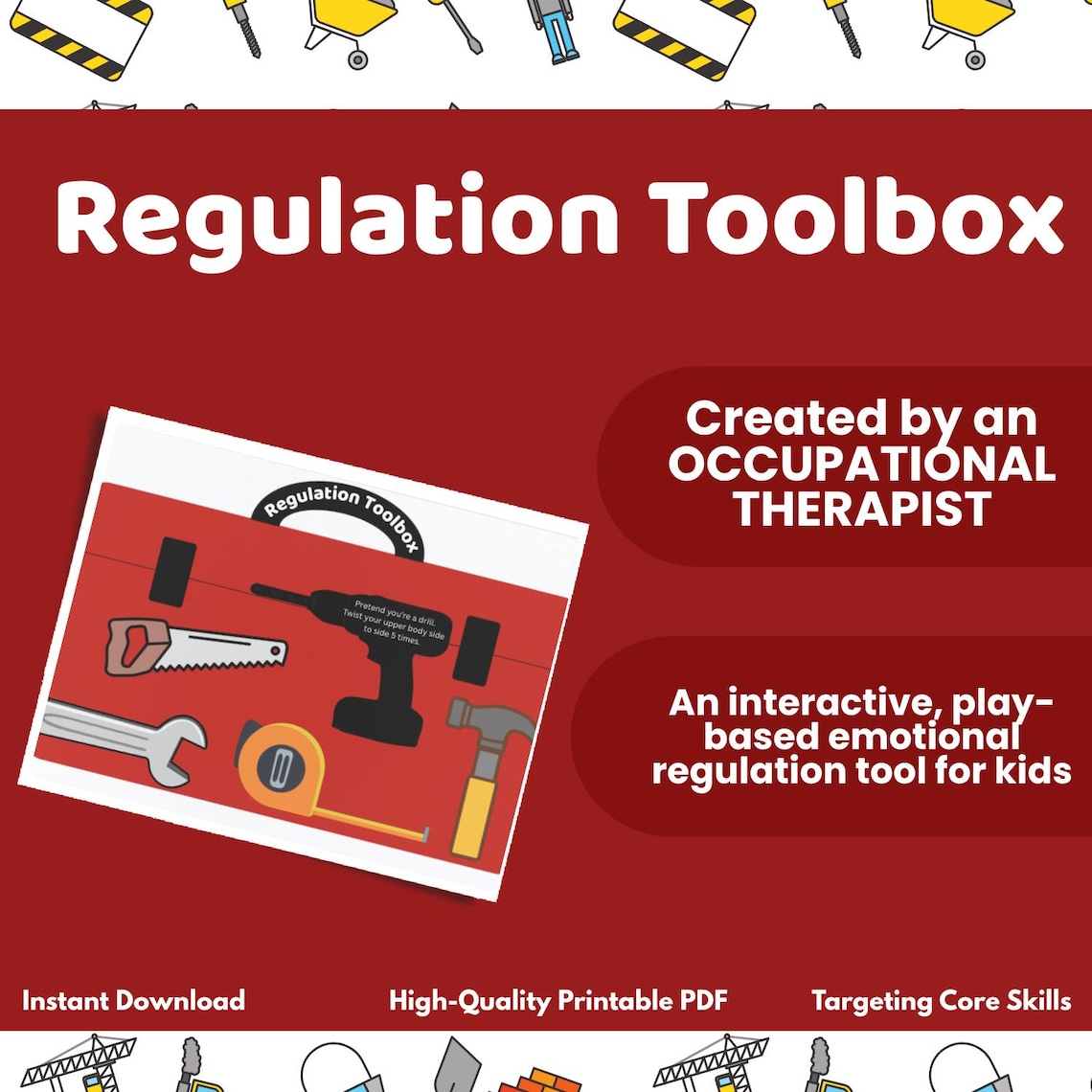 Regulation Toolbox Printable | Interactive Emotional Regulation Tool ...