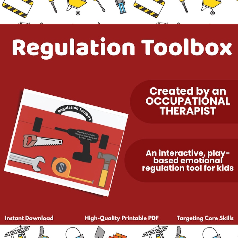 Regulation Toolbox Printable | Interactive Emotional Regulation Tool ...