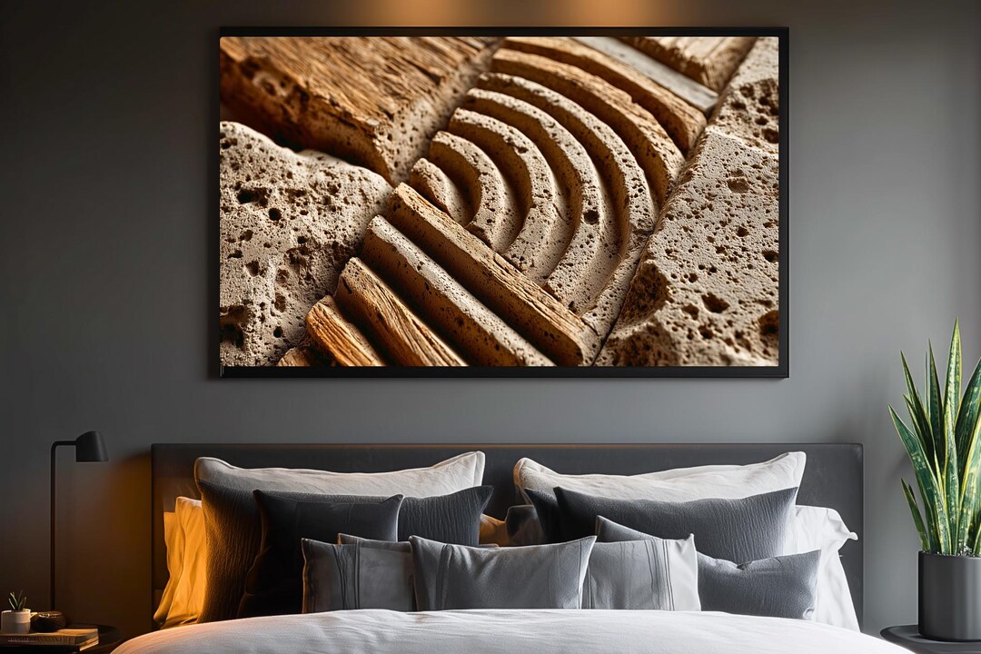 Wabi Sabi Wall Art Textured Stone Abstract Digital Download Driftwood ...