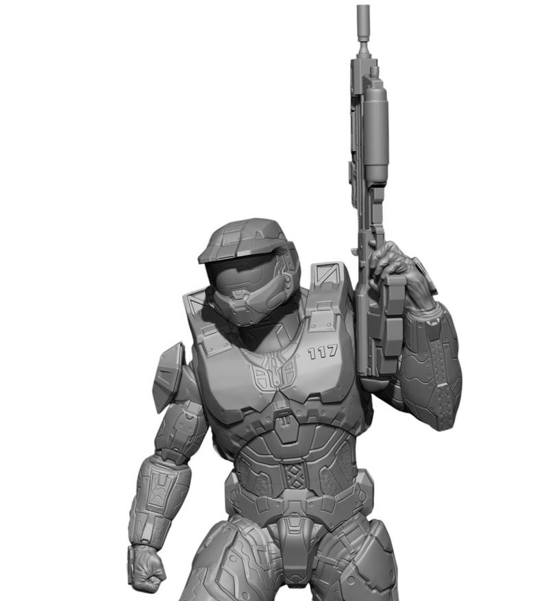 Armored Space Soldier STL File – Sci-fi Warrior Figurine for 3D ...