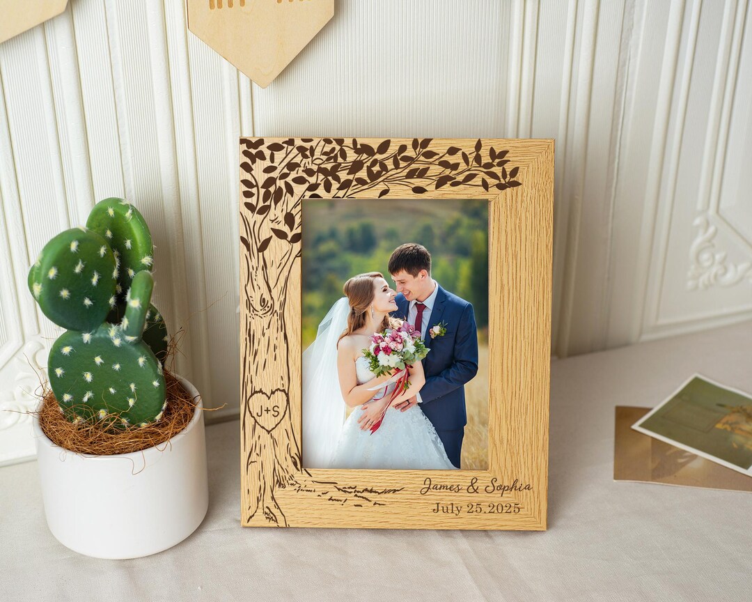 Engraved Wood Frame - Custom Personalized Walnut Photo Frame ...