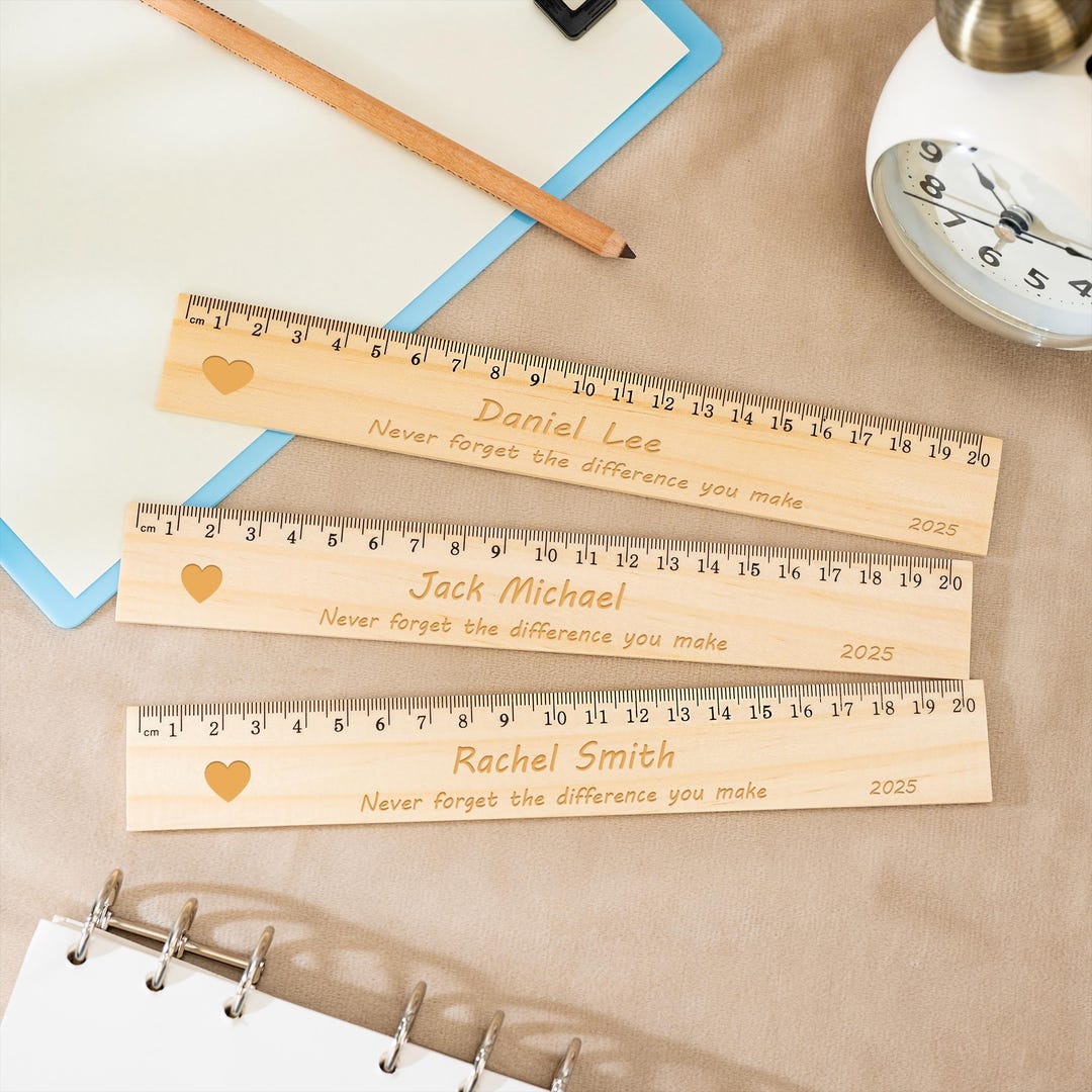 Personalized Wooden Ruler for Teachers,practical Present for Students ...