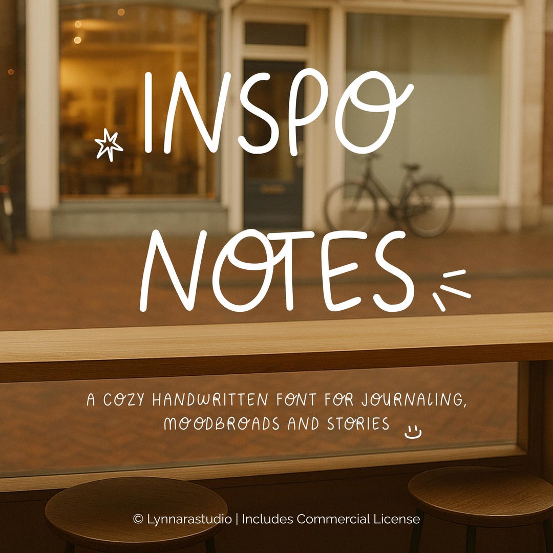Inspo Notes Font | Cute Handwritten Font for Journaling, Digital ...
