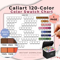 126 Arrtx Pre-filled Color Chart - Names and Numbers Pre-filled in ...