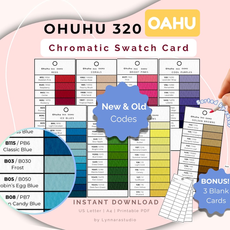 Oahu Ohuhu Color Chart - Etsy