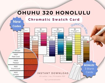 Printable Cat Ohuhu 320 Honolulu Marker Swatch Charts | Chromatic Order ...