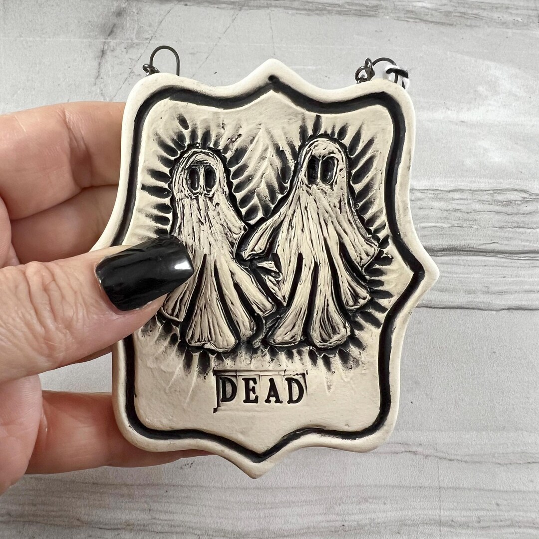 Dead Inside Ghosts Handmade Ceramic Wall Art Plaque, Best Friend Gift ...