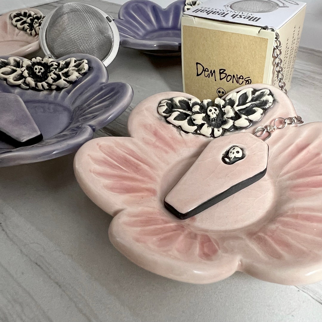 Pastel Goth Tea Bag Holder: Pink Coffin Infuser Gothic Tea Gift Set - Etsy