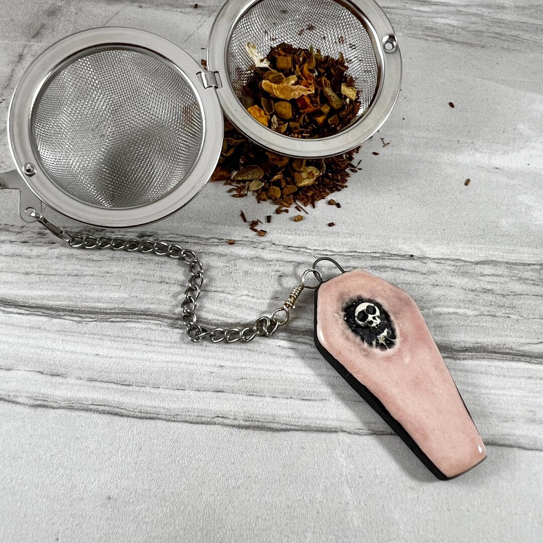 Pastel Goth Coffin Tea Infuser: Handmade Ceramic Tea Strainer - Etsy