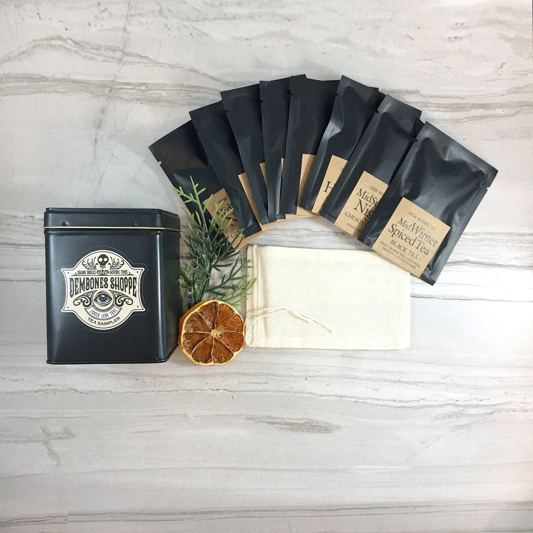 Loose Leaf Tea Sampler: Black Tea Tin, Gothic Gift Box - Etsy