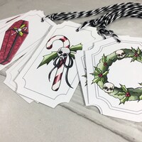 Gothmas – Printable Gothic Christmas Gift Tags | Instant Download - Etsy