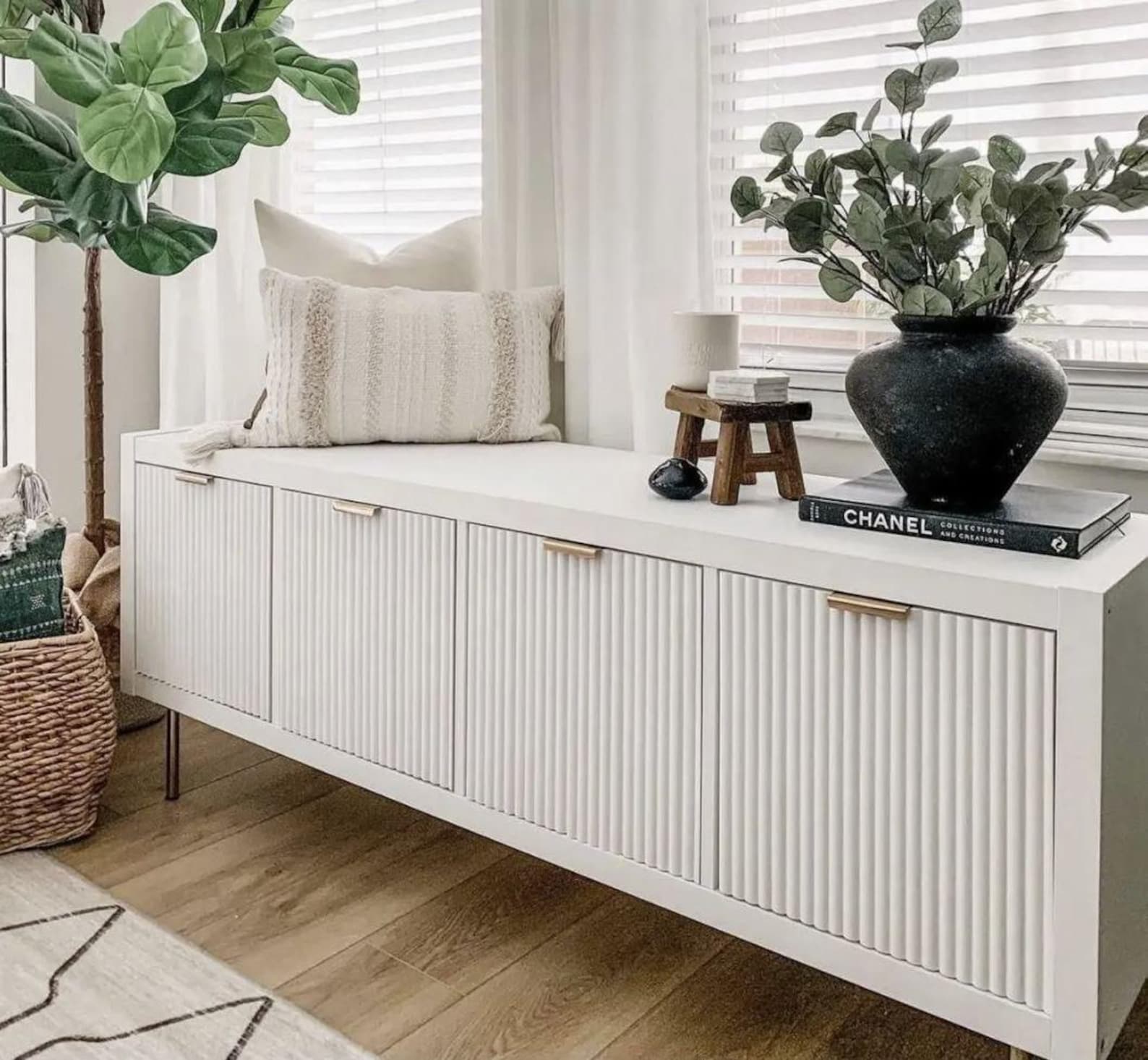 Ikea Kallax/eket Overlay Upcycled Ribbed Plastic Panel in White Incl ...