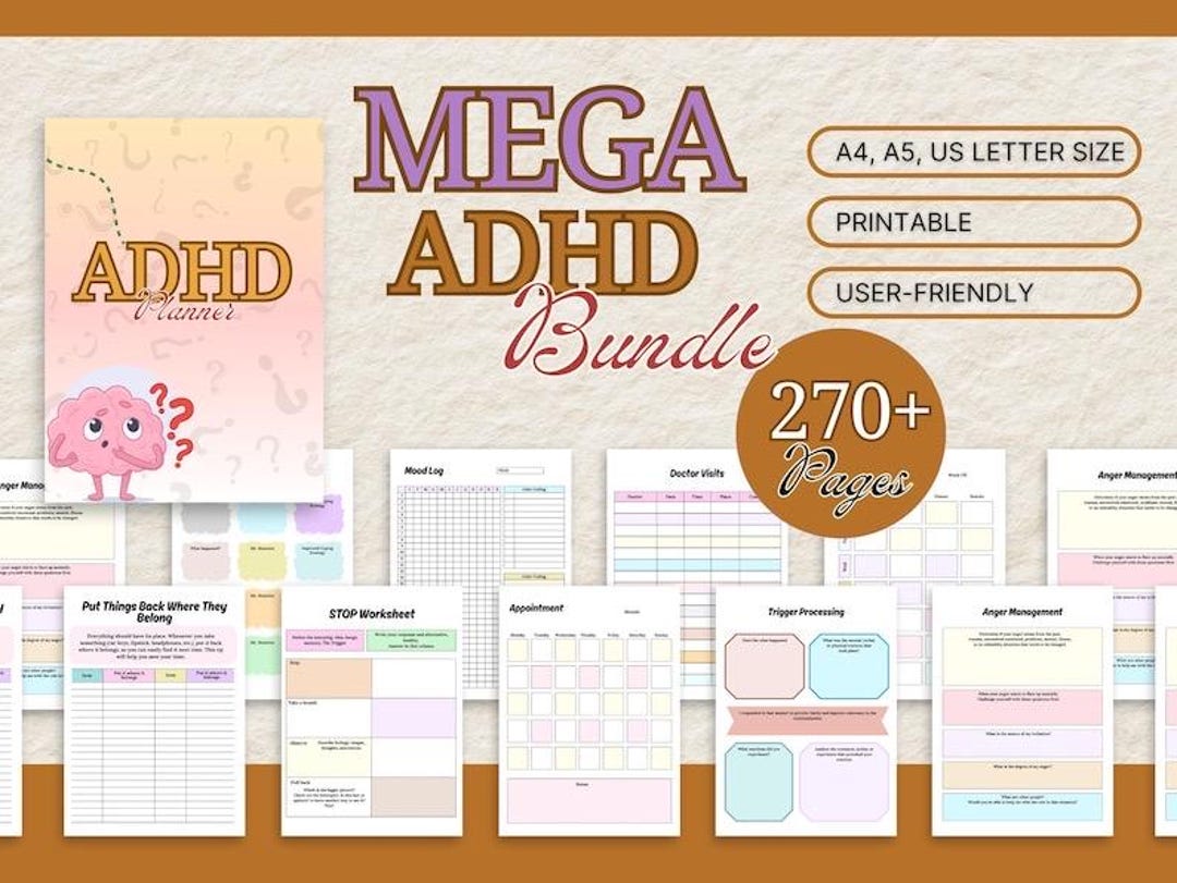 ADHD Bundle Planner, Printable - Etsy