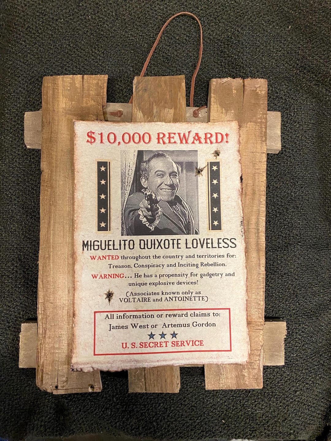 The Wild Wild West Miguelito Loveless Mounted Wanted Sign - Etsy