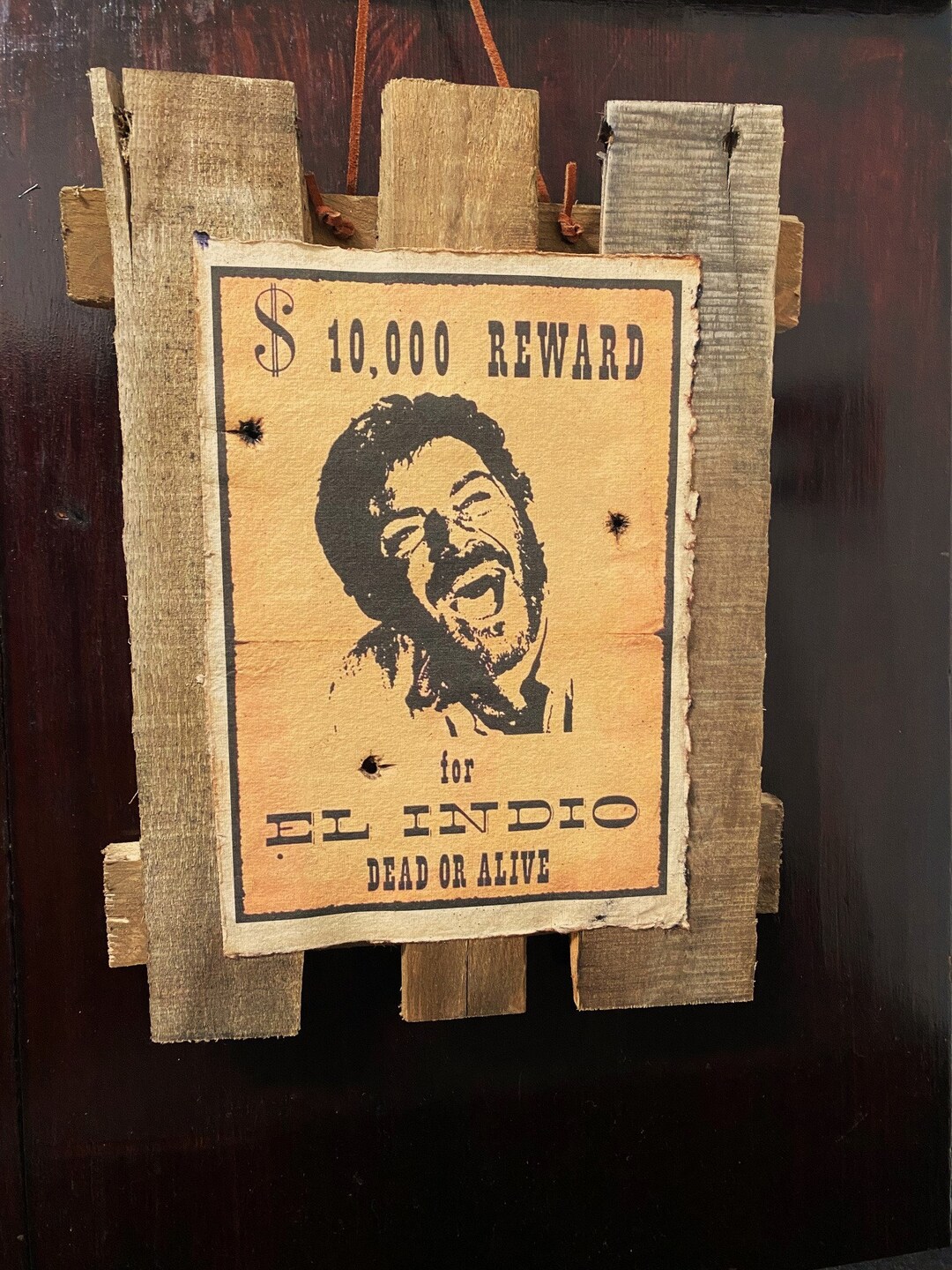 El Indio Mounted Wanted Sign - Etsy