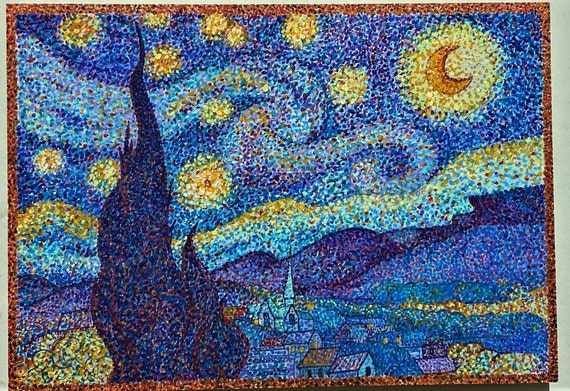 Starry Night by Georges Seurat - Etsy