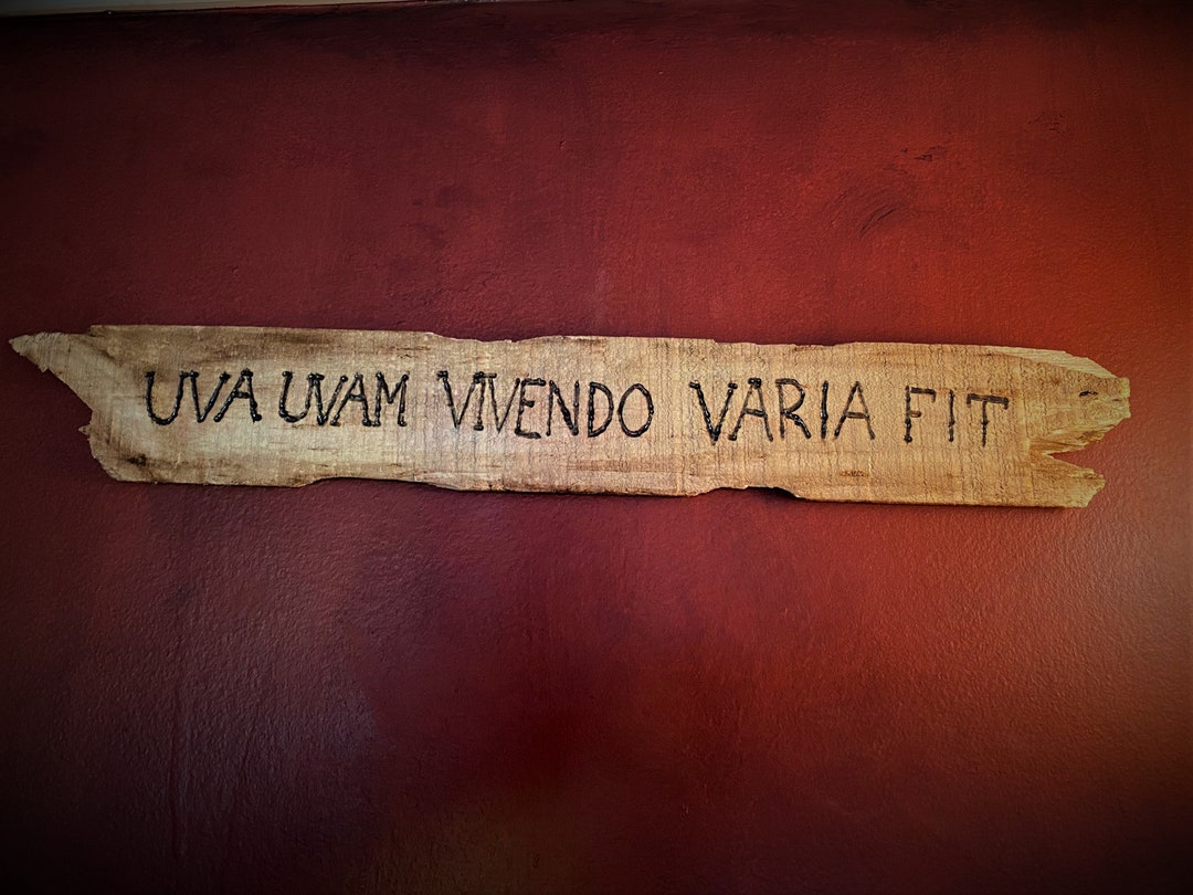 Lonesome Dove Sign - SMALL - Uva Uvam Vivendo Varia Fit - Etsy